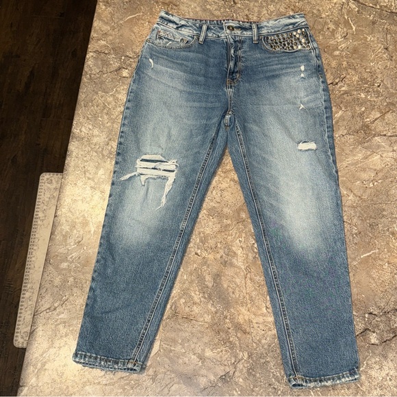 Edgely | Jeans | Edgely 9s High Rise Taper Blue Denim Jeans | Poshmark